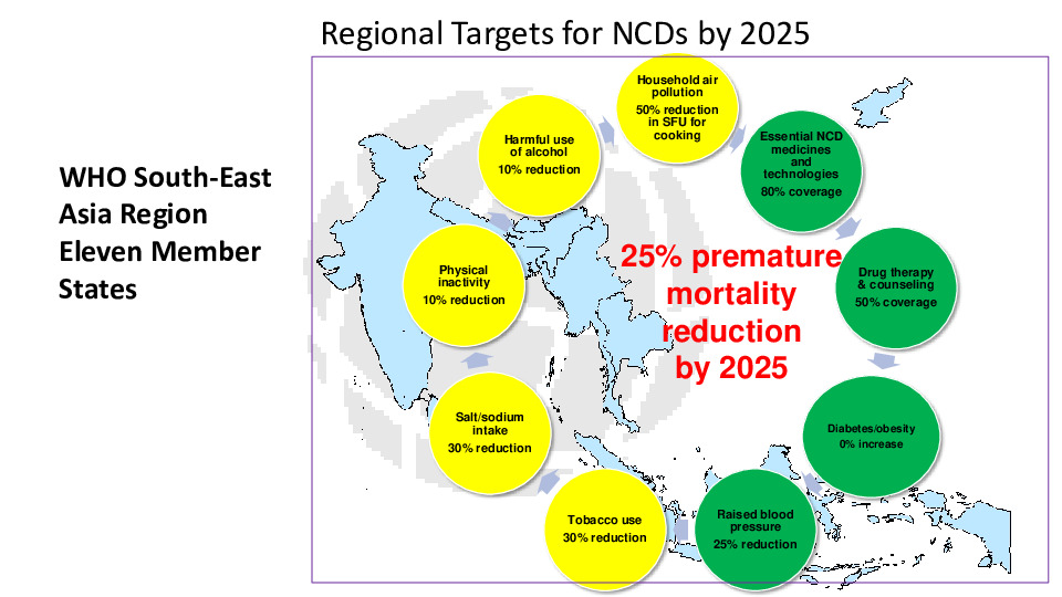 Regional Targets for NCDs by 2025（Noncommunicable disease services ...